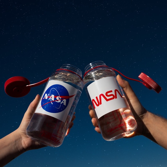 NASA x Nalgene custom branded water bottle merch