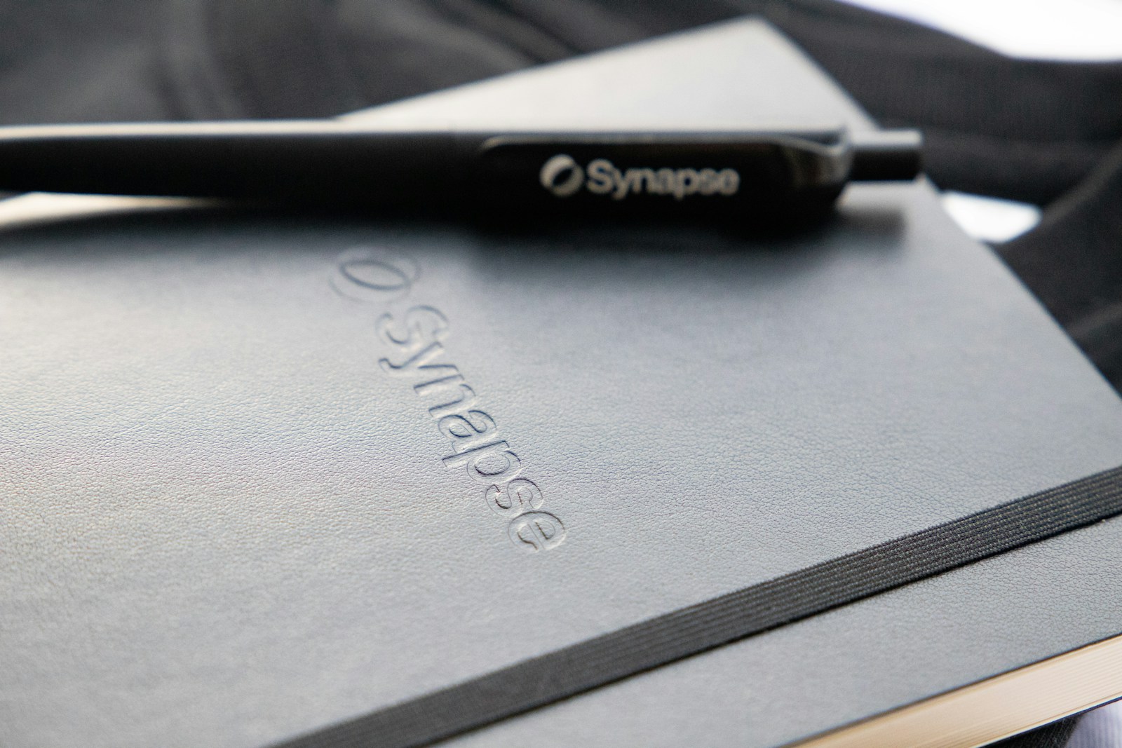 Synapse custom branded Moleskine notebooks with debossing