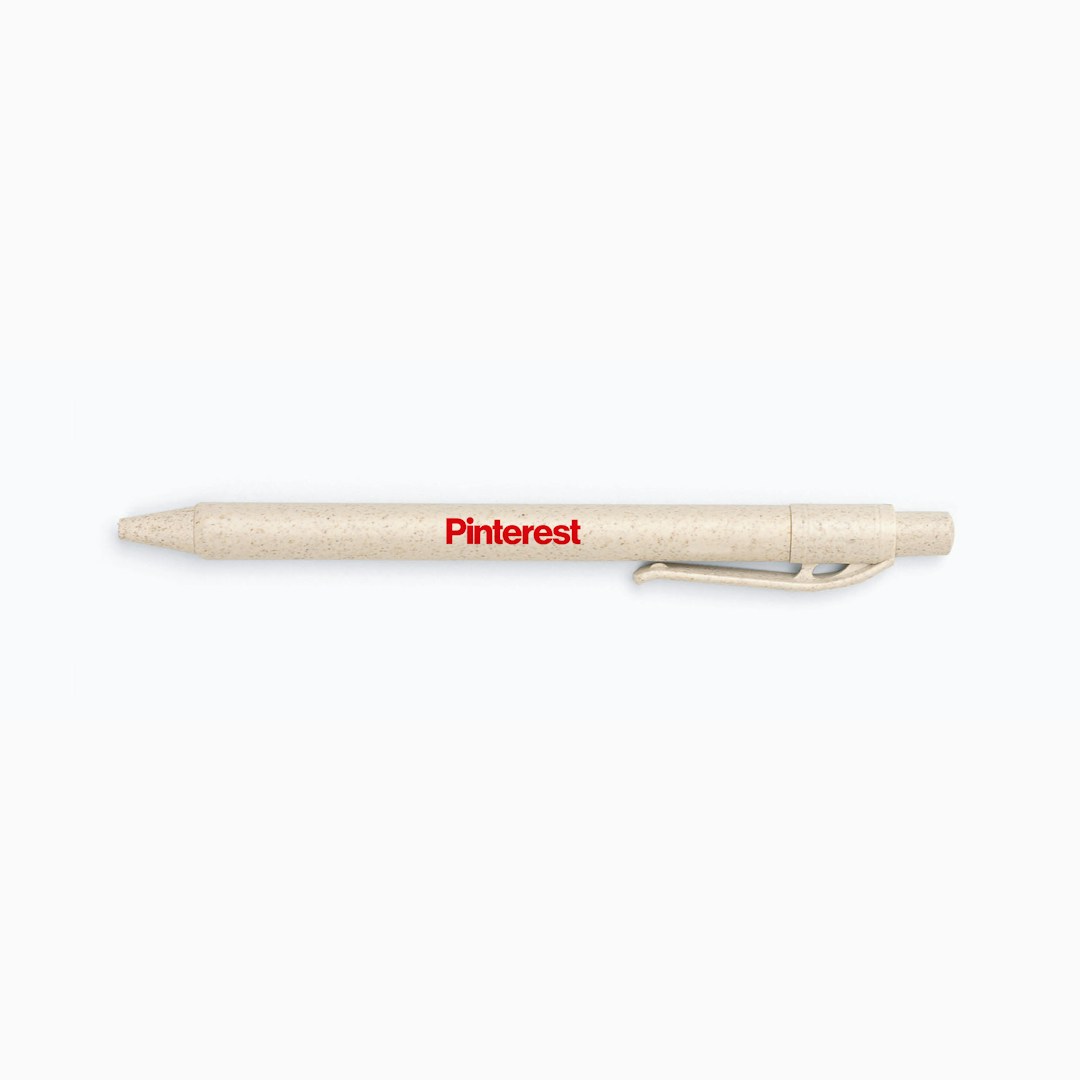 Custom branded pens for Pinterest merchandise by Agoodcompany