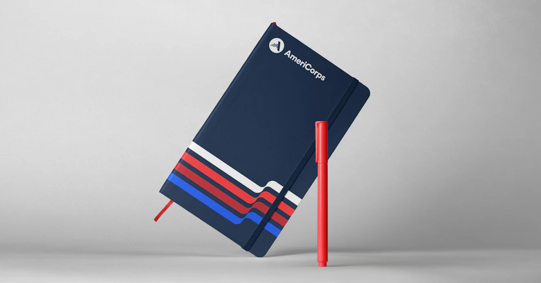 AmeriCorps Custom Branded Notebook for Company Merch