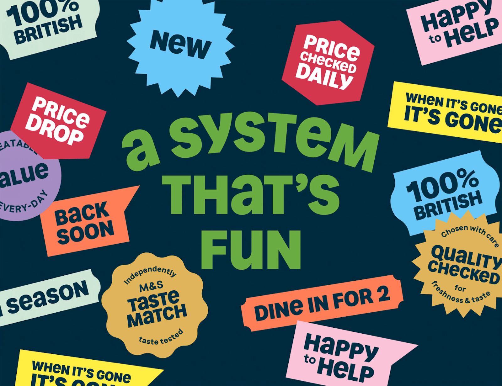 Asda custom branded stickers for company merchandise