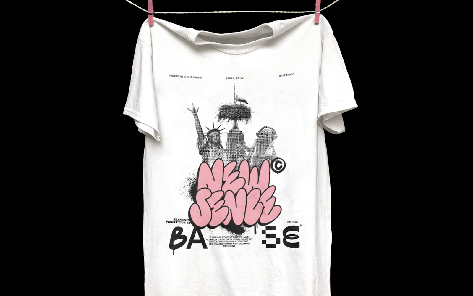 Branded 'New Sense' T-shirts by Base - Company Merch