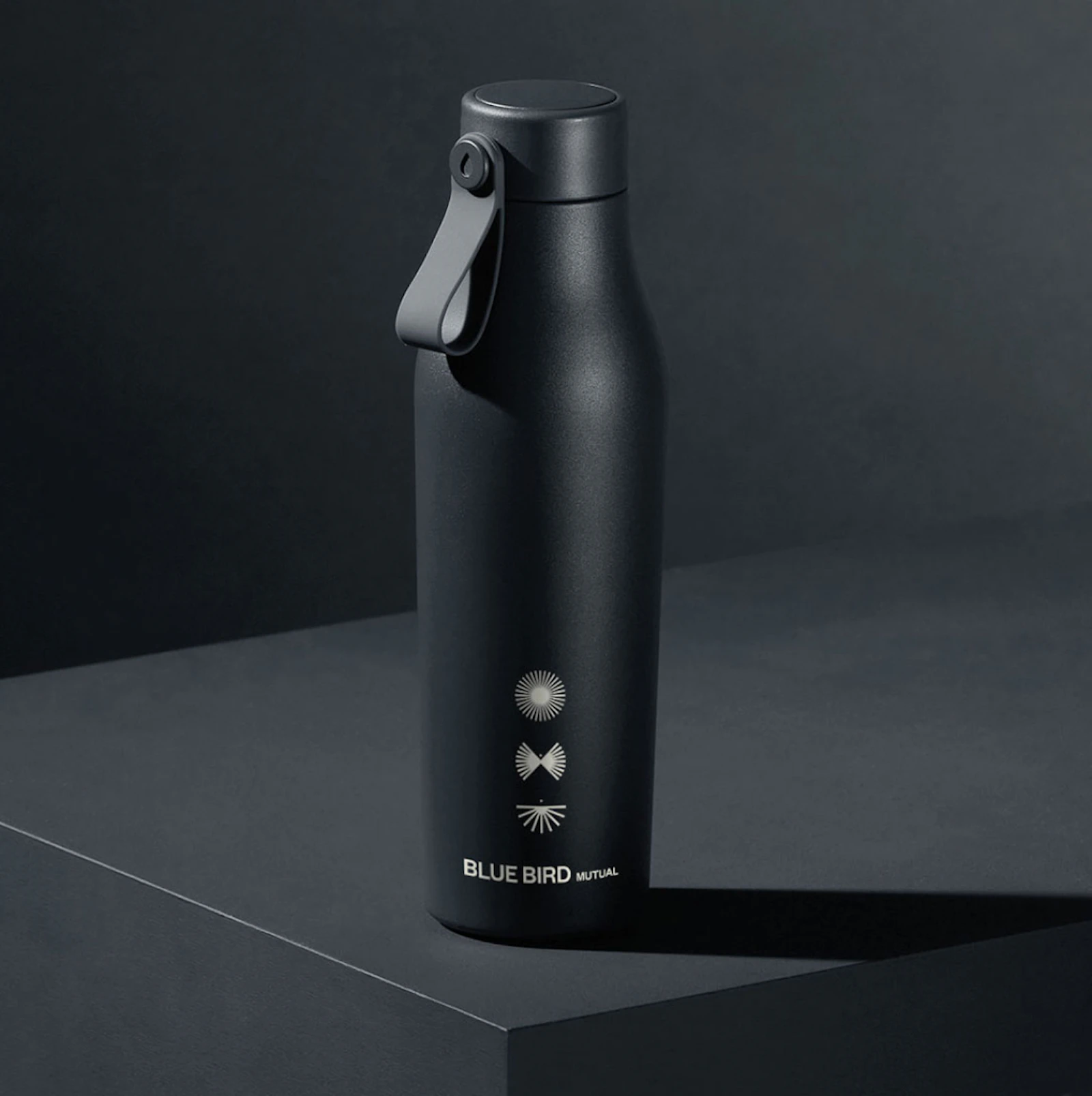 Custom branded water bottle for Blue Bird Mutual