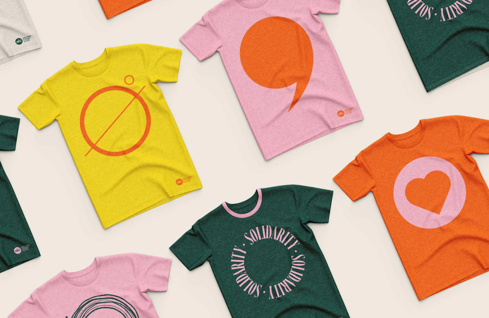 Custom Bold Geometric Merch T-Shirts by The Circle