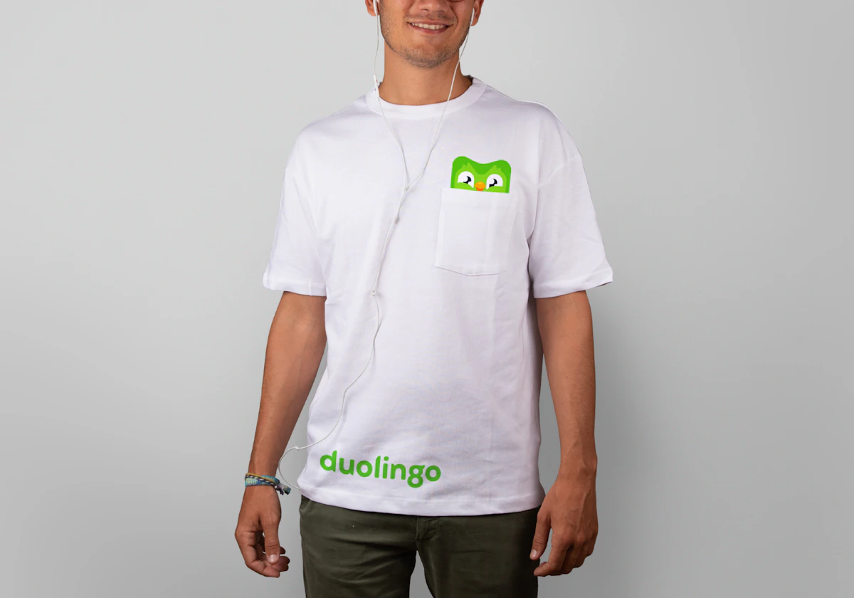 Duolingo Branded T-shirts: Custom Company Merchandise
