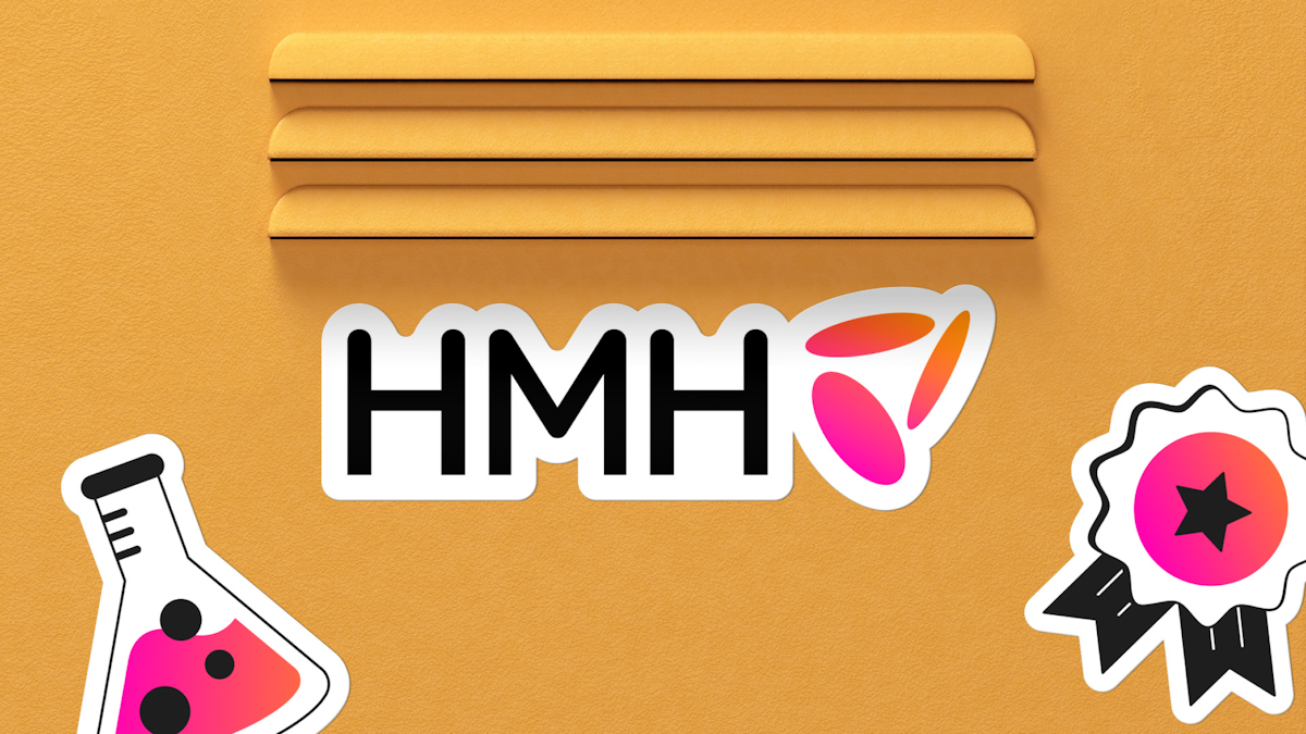 HMH custom branded sticker pack for company swag