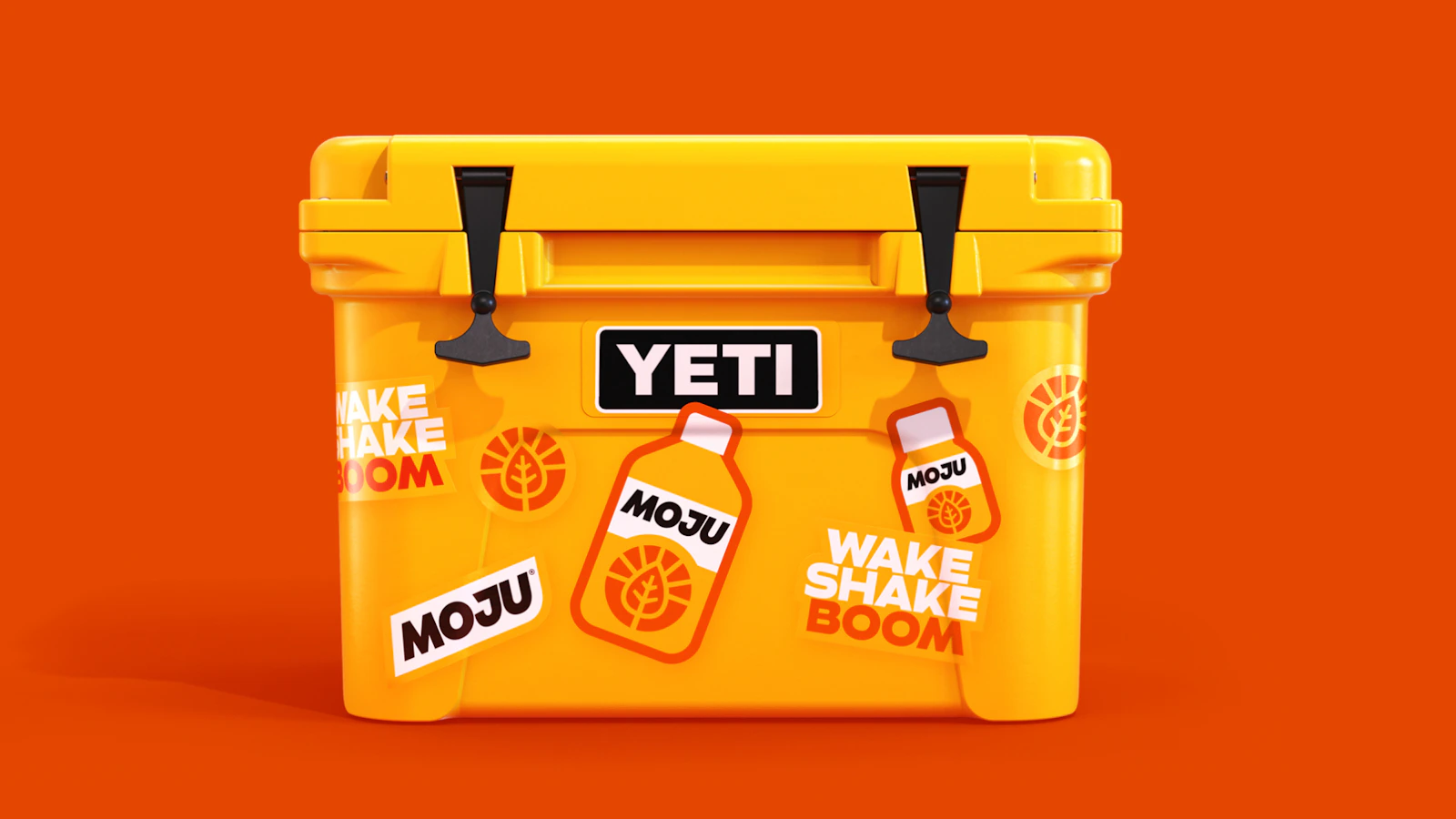 Custom branded Moju stickers enhance company merchandise