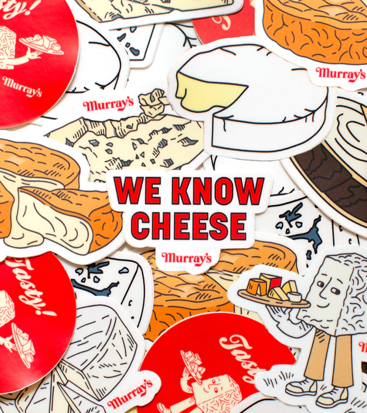 Murray’s Branded Cheese-Themed Stickers Merch | Sugarcoat