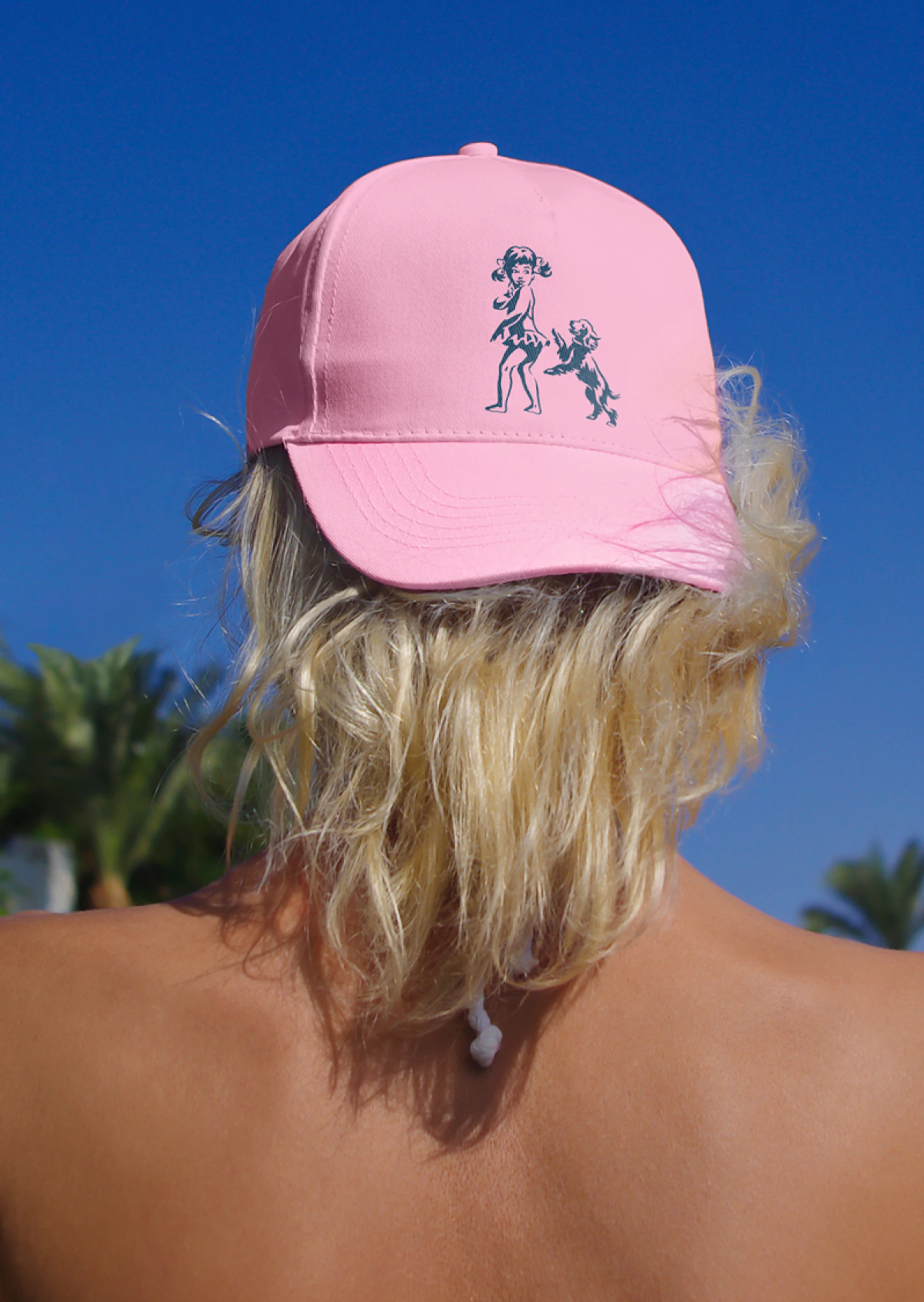 Coppertone Branded Pink Caps for Company Merchandise