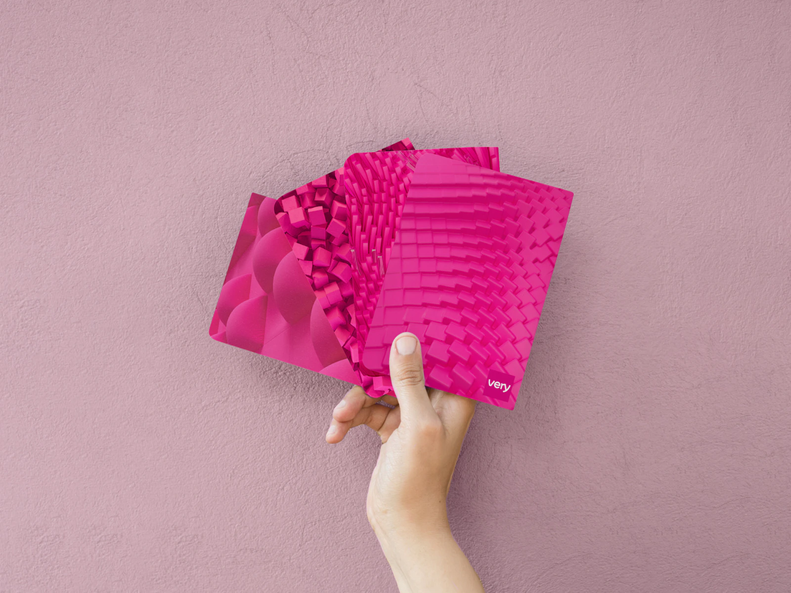 Custom Branded Pink Notebooks by Very for Company Swag