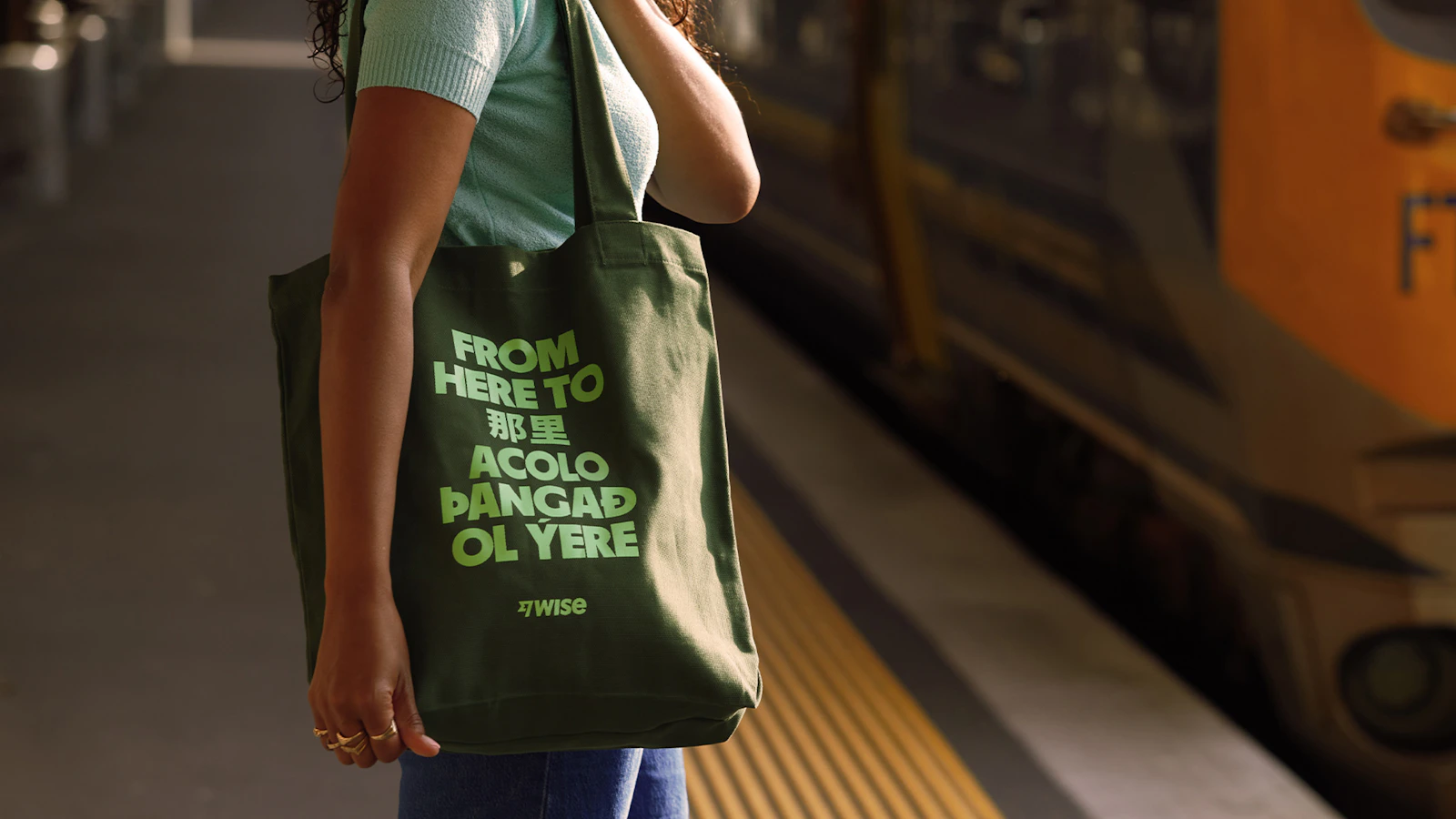 Wise Custom Branded Tote Bags with Multilingual Design